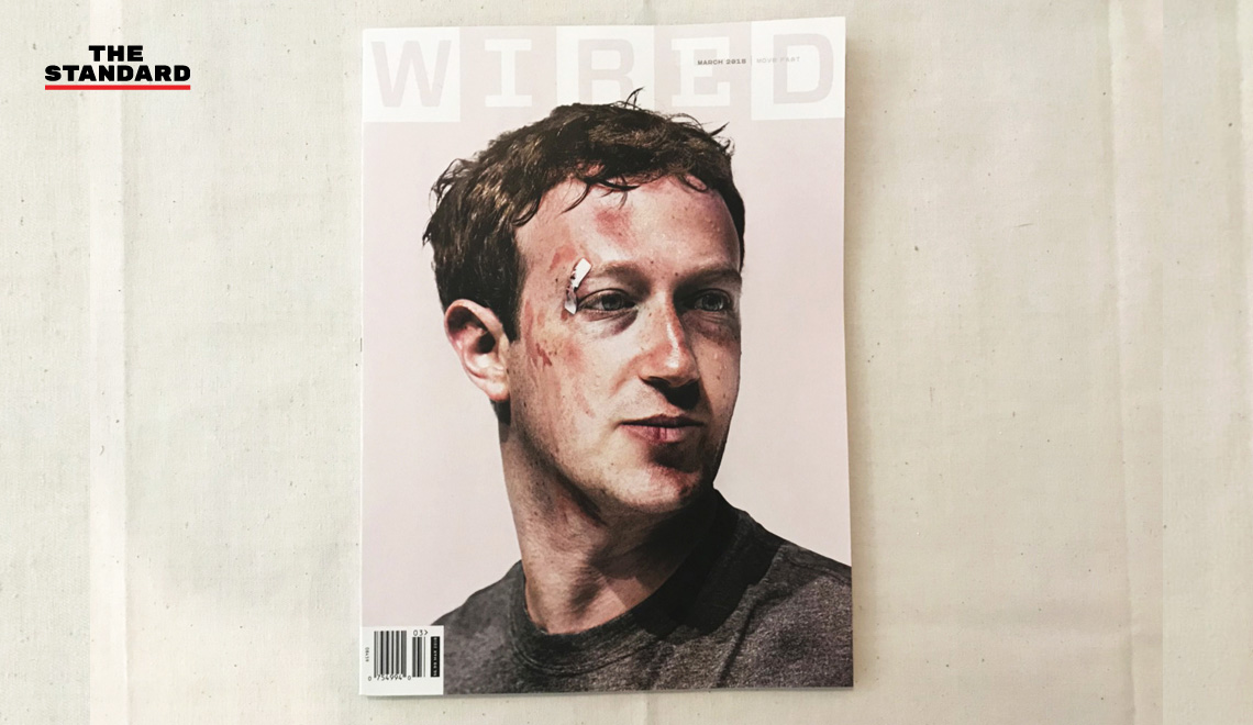 บาดแผลของ Mark Zuckerberg บนปก Wired Magazine ฉบับมีนาคม – THE STANDARD