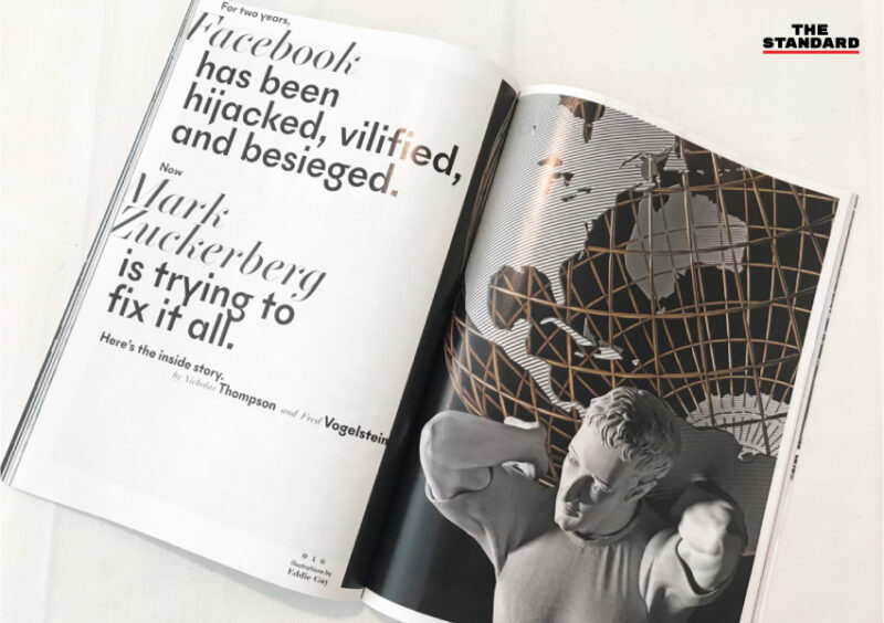 บาดแผลของ Mark Zuckerberg บนปก Wired Magazine ฉบับมีนาคม – THE STANDARD