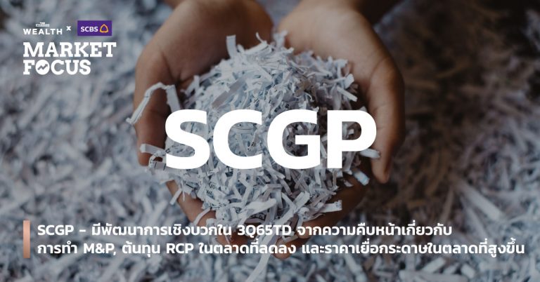 SCGP - มีพัฒนาการเชิงบวกใน 3Q65TD จากความคืบหน้าเกี่ยวกับการทำ M&P, ต้นทุน RCP ในตลาดที่ลดลง และ ...