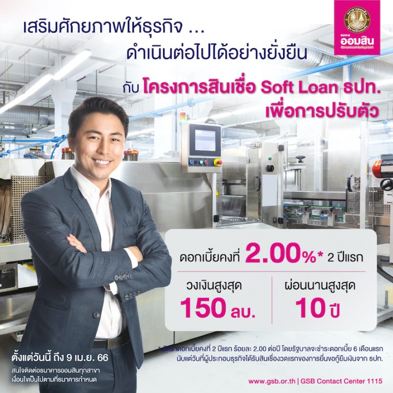 โครงการสินเชื่อ Soft Loan ธปท. เพื่อการปรับตัว จาก ‘ธนาคารออมสิน’ สินเชื่อที่เกิดขึ้นมาเพื่อให้ ...